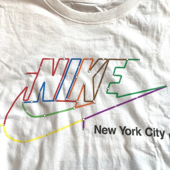 Nike | Shirts | Nike Nyc Subway Map Logo Tshirt New | Poshmark